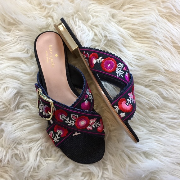 kate spade | Shoes | Kate Spade Ny Faris Indigo Slides Sandals | Poshmark